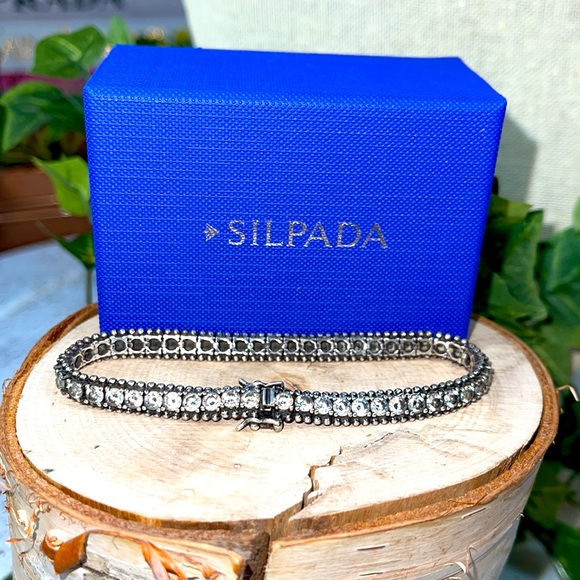 Silpada | Jewelry | Silpada Cz Rare Cubic Zirconia Silver 925 Tennis Bracelet | Poshmark